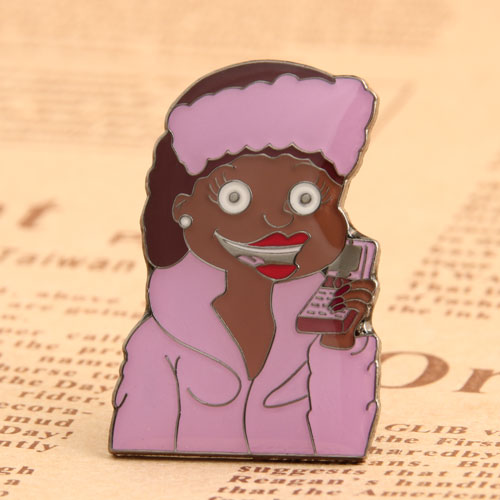 Enamel Pin | Calling Woman Custom Pins | Cheap - EnamelPins.com