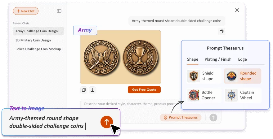 Design Your Own Army Challenge Coins | GS-JJ.com