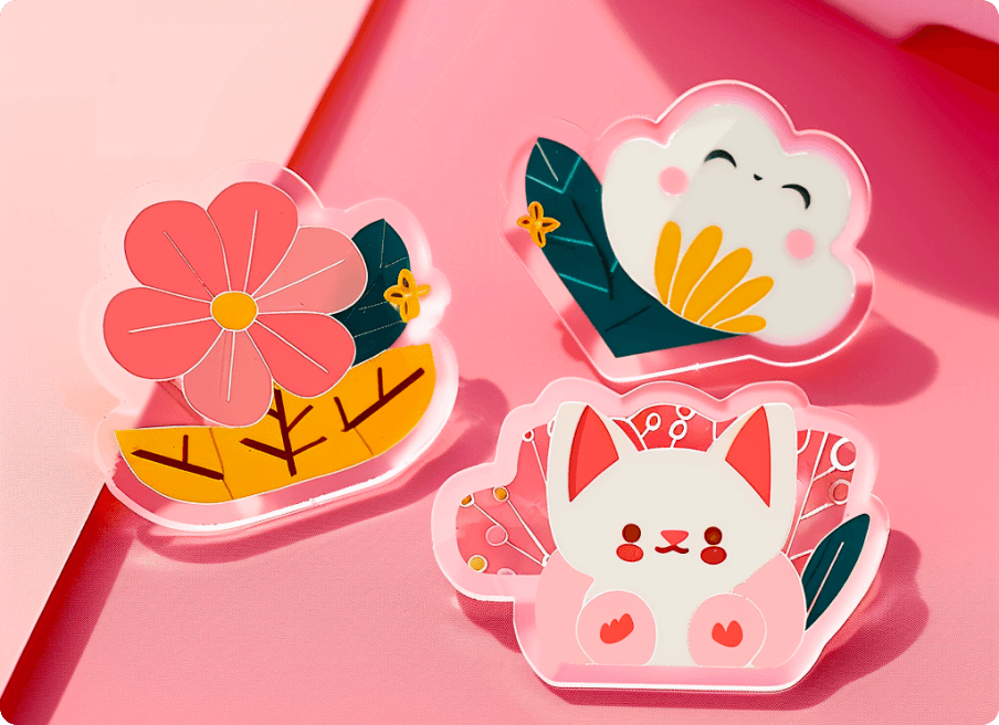 Acrylic Pins, Custom Acrylic Pins [ Colorful ] PINS.us